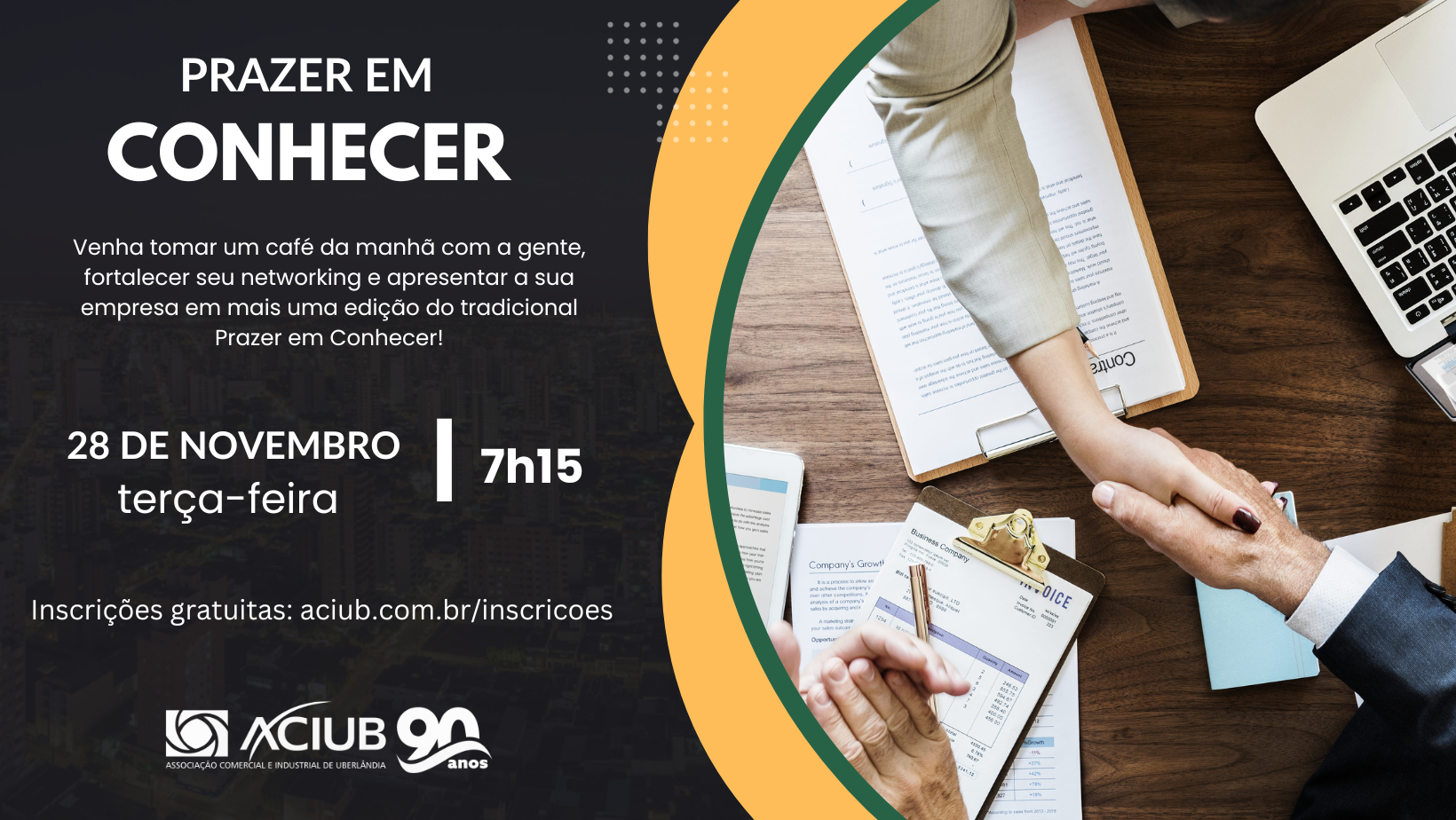 Venha fortalecer seu networking e conhecer a Aciub no Prazer em Conhecer - Aciub